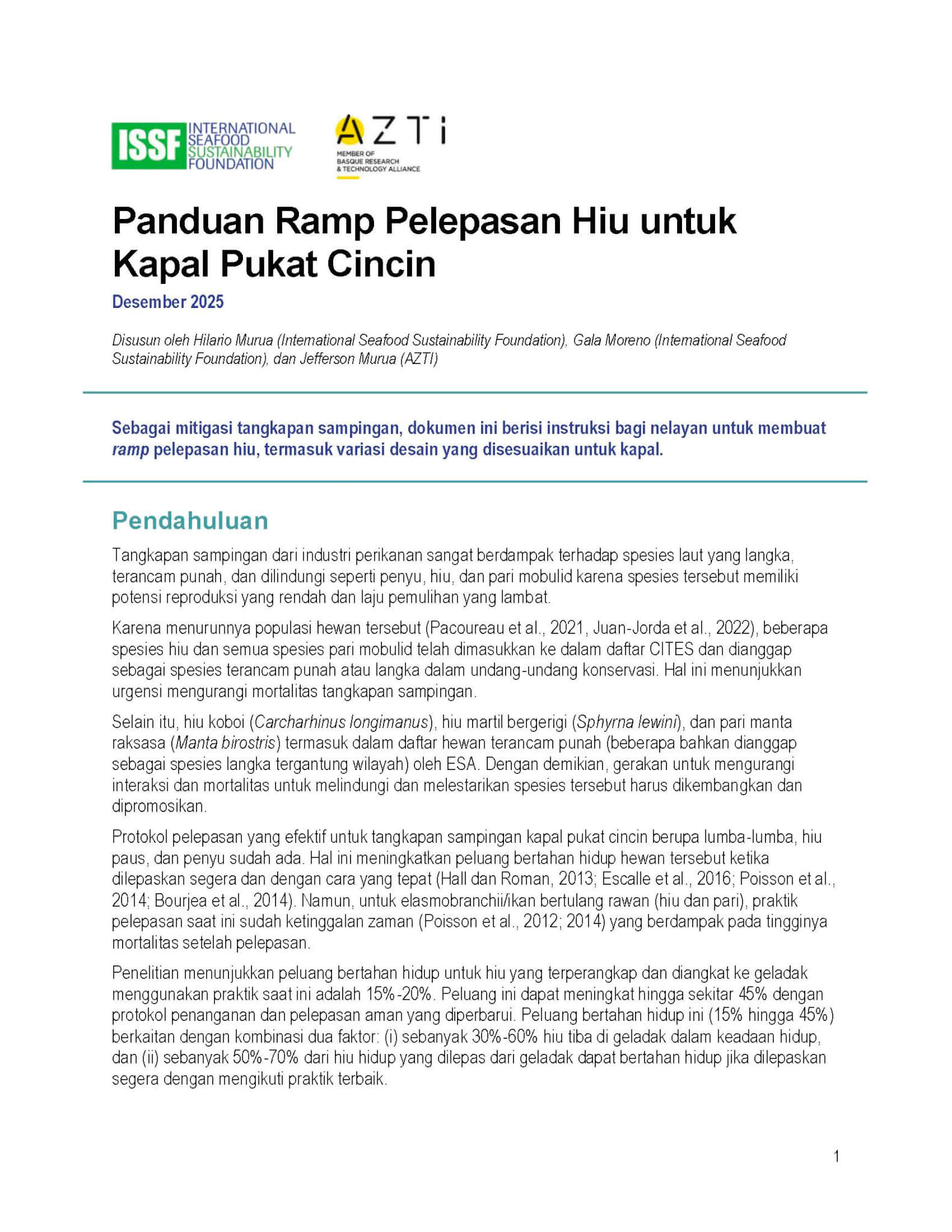 Shark Release Ramp Guide for Purse-Seine Vessels (Indonesian ...